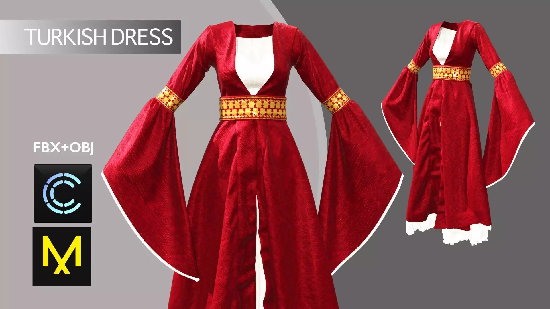 Turkish Dress Marvelous Designer 3D model | CGTrader