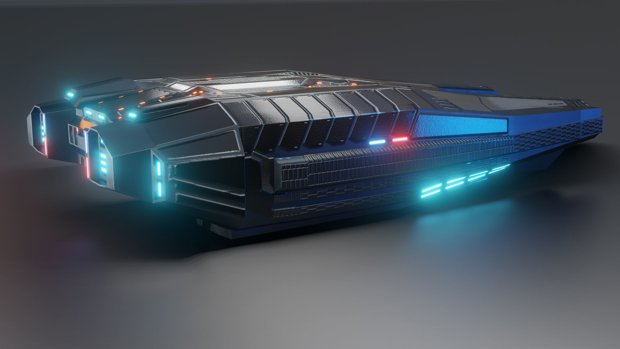 3D model 6 Low-Polly Futuristic PBR Vehicle Pack VR / AR / low-poly ...