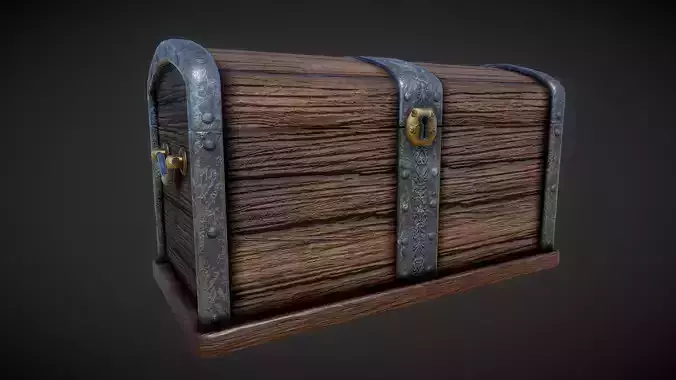 3D model Medieval chest VR / AR / low-poly | CGTrader