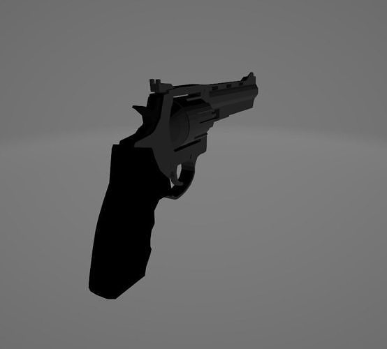 44 magnum revolver free 3D model | CGTrader