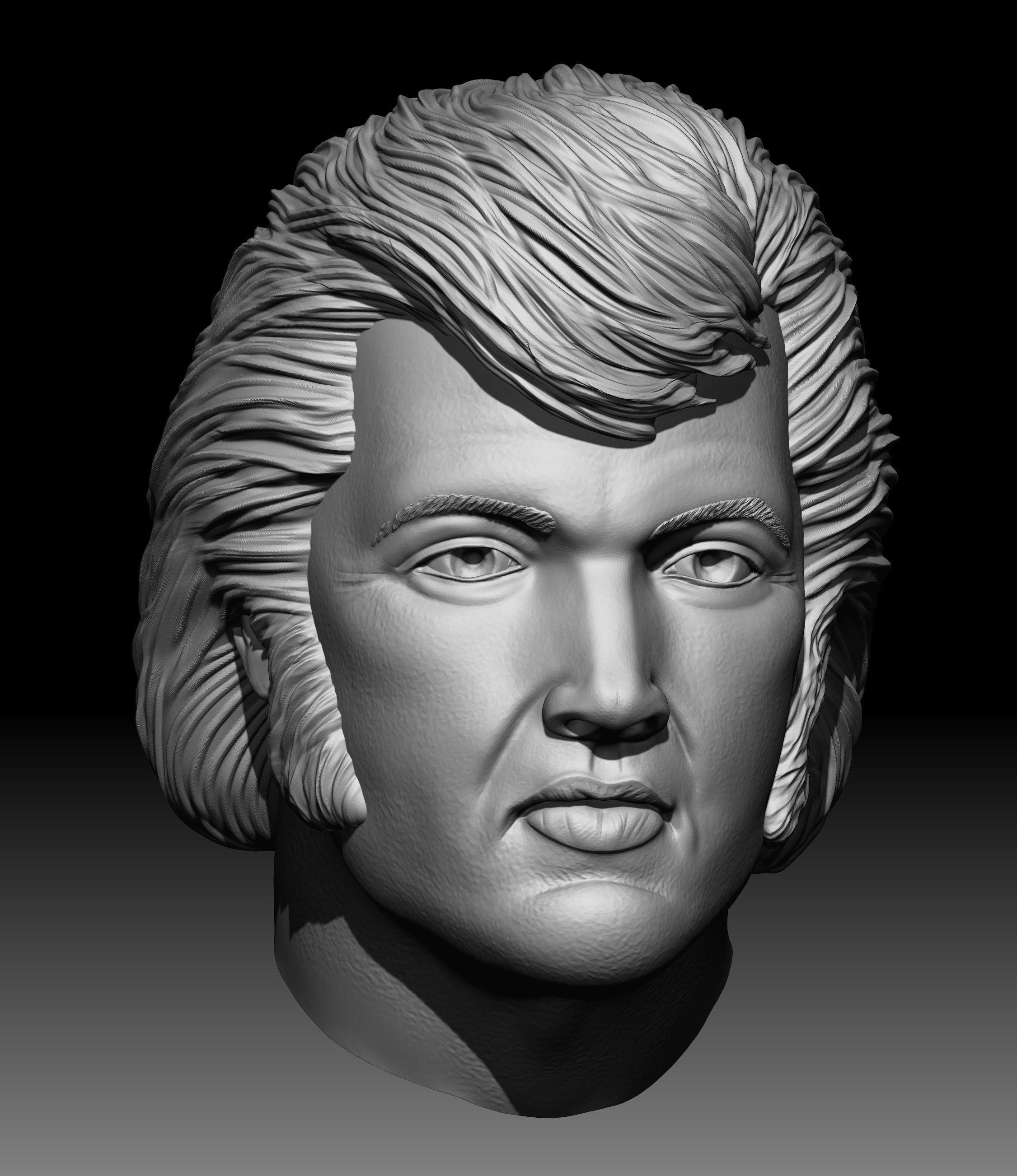 Elvis Presley Bust 3D model 3D printable | CGTrader