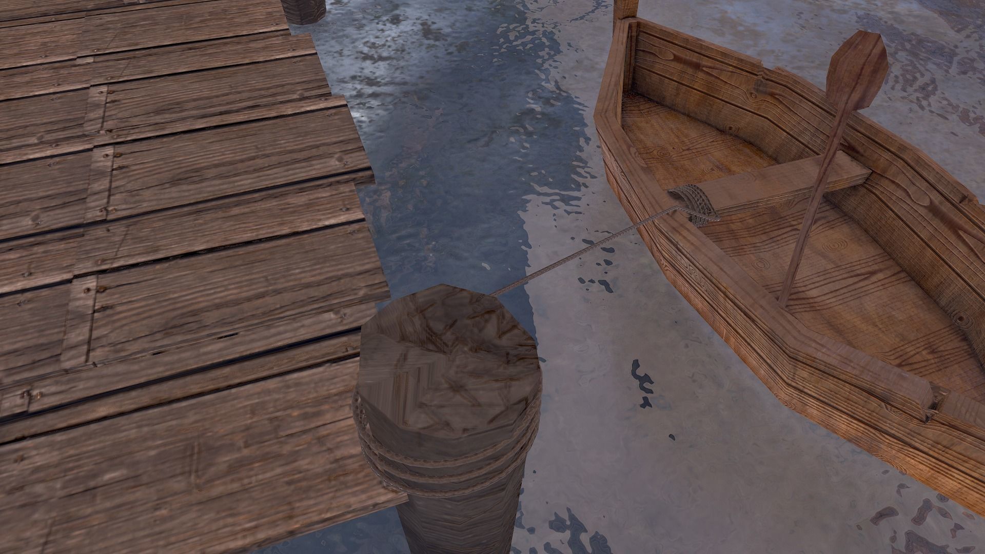 Low Poly Port person on platform in sand free VR / AR / low-poly 3D ...