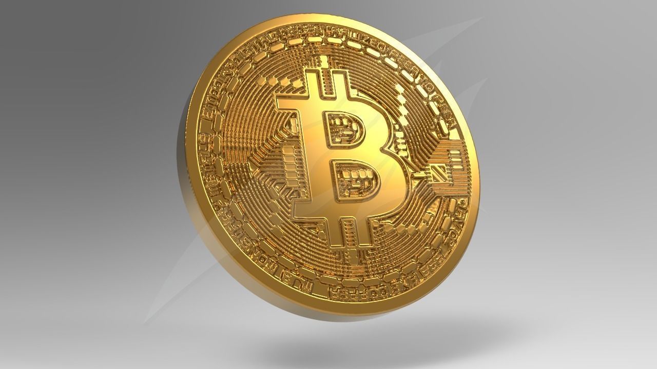 Bitcoin Desktop Sign Size 3D model 3D printable | CGTrader