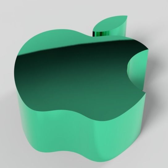 apple logo in 3d 3D model rigged | CGTrader