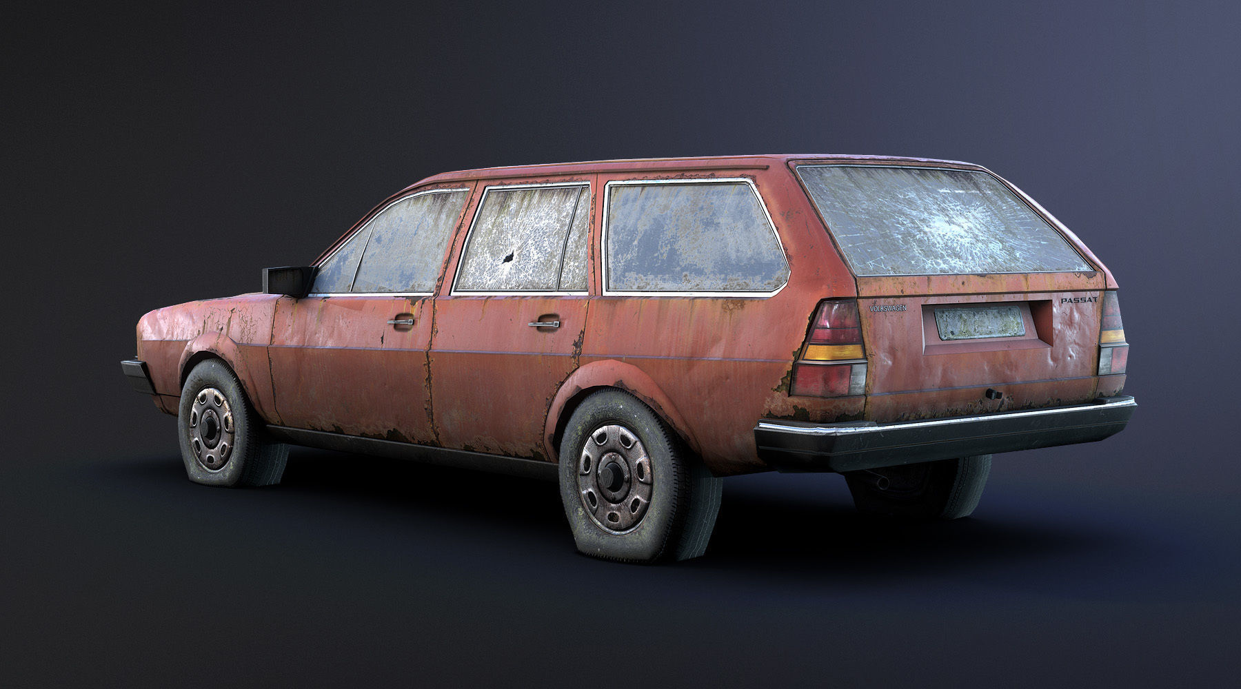 3D model Volkswagen Passat Rusty VR / AR / low-poly | CGTrader