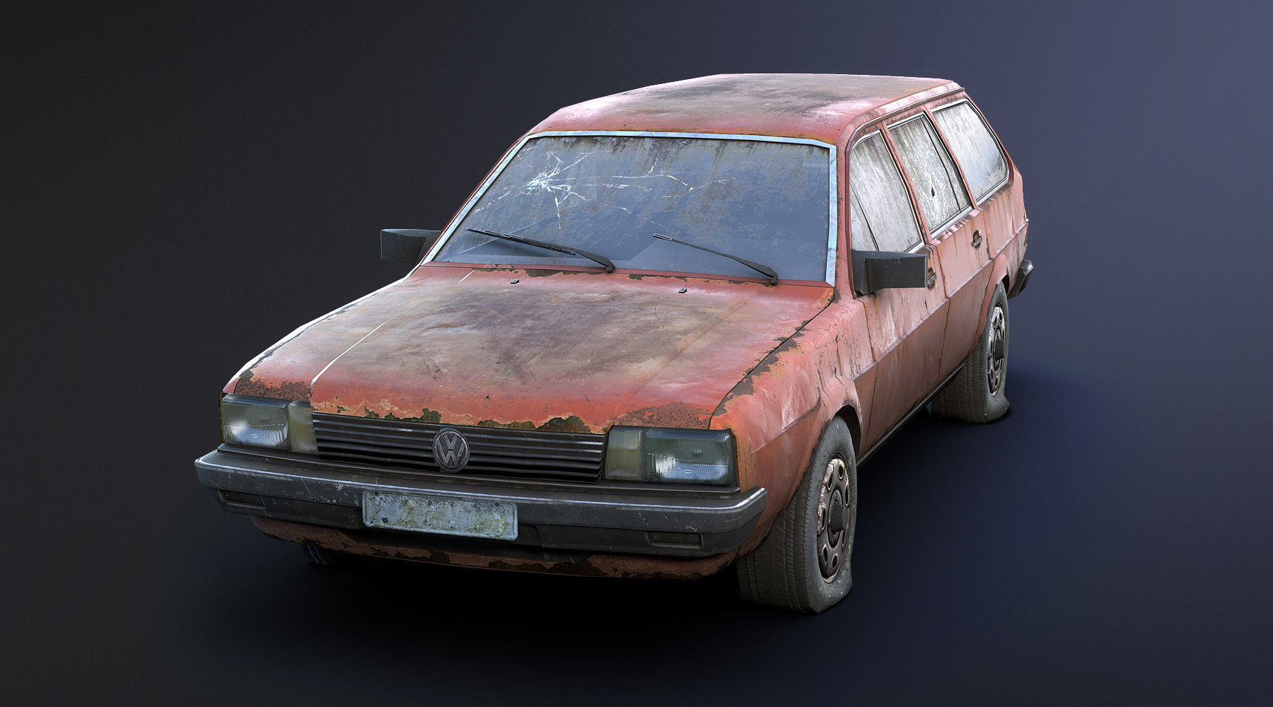 3D model Volkswagen Passat Rusty VR / AR / low-poly | CGTrader
