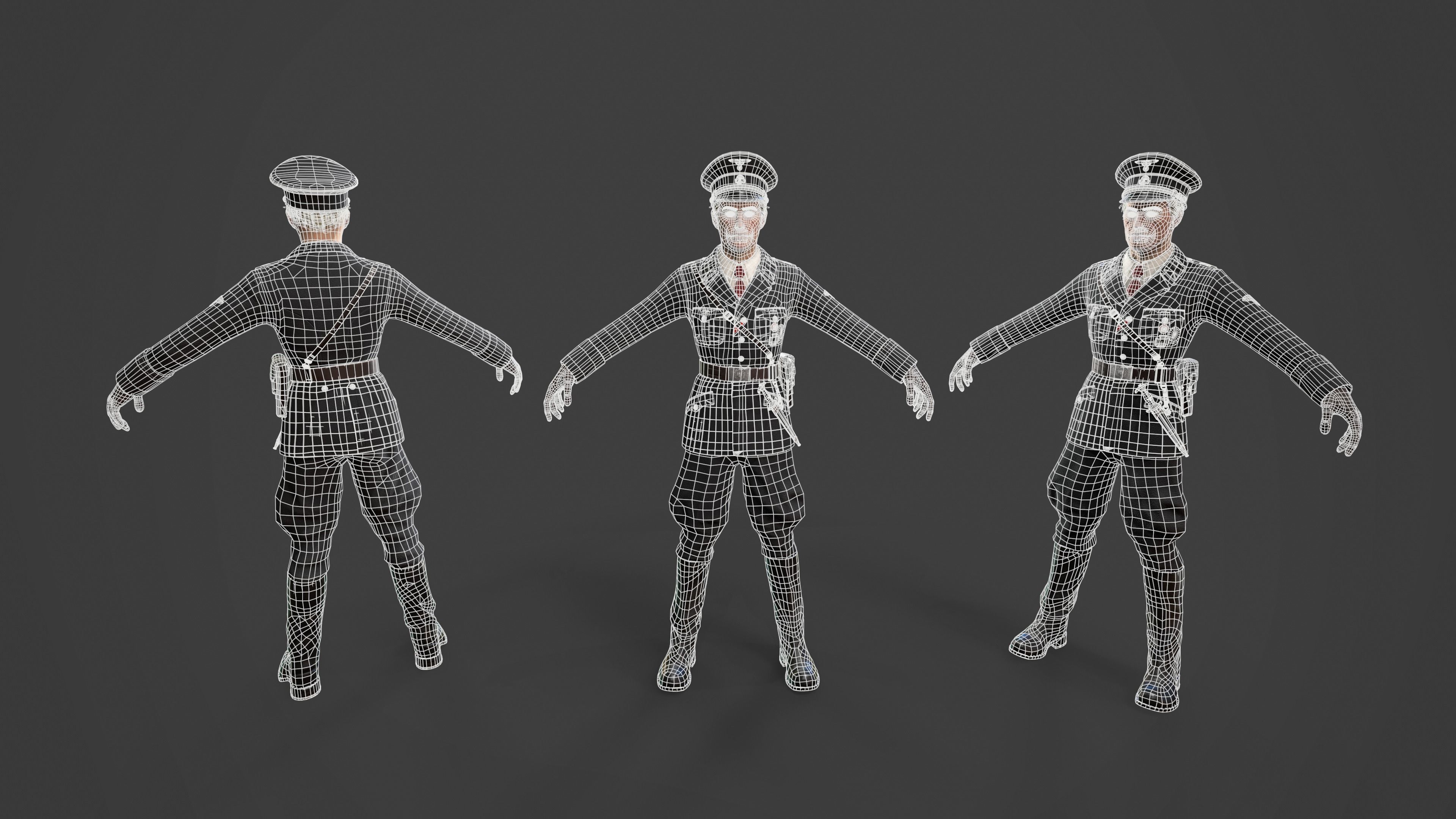 3D model Nazi guy Germany 3D model VR / AR / low-poly | CGTrader