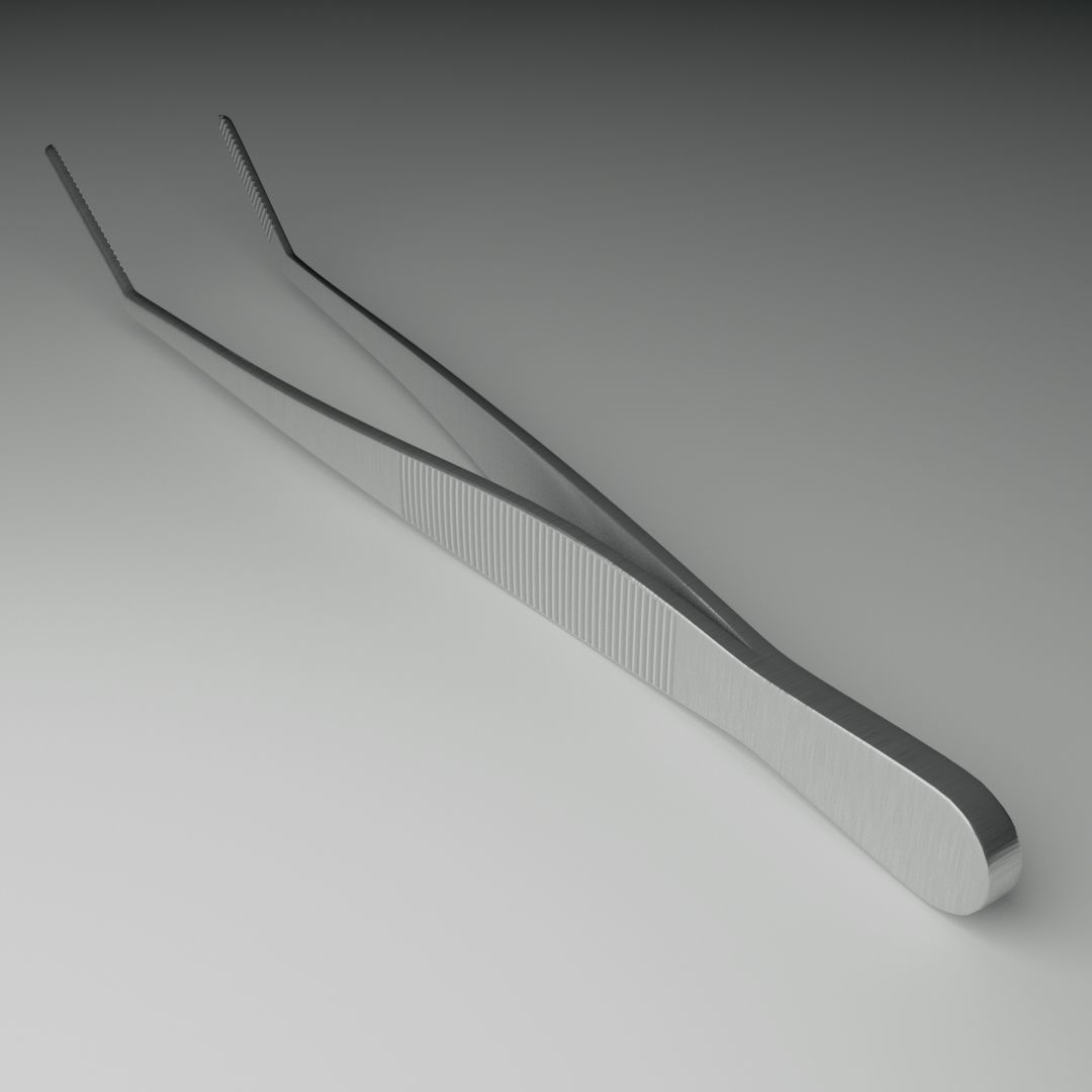 Curved Forceps free 3D model | CGTrader