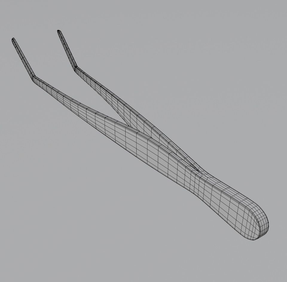 Curved Forceps free 3D model | CGTrader