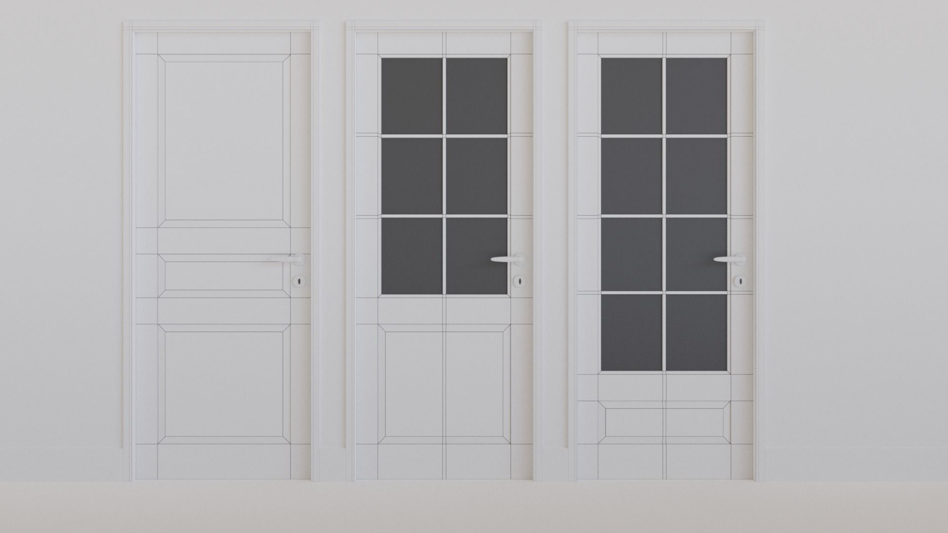 Classic door free 3D model | CGTrader
