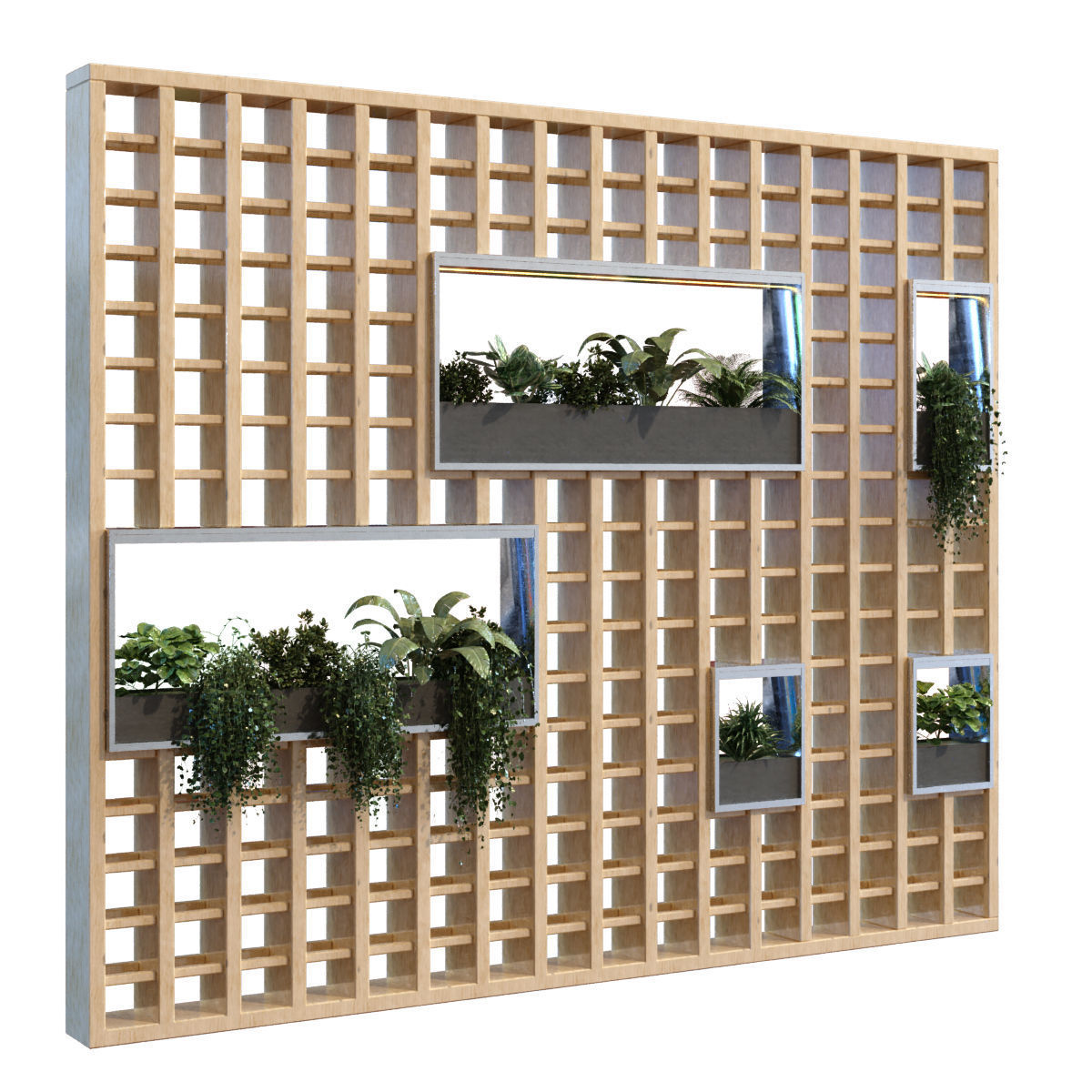 3D model partition plant in box set 042 VR / AR / low-poly | CGTrader