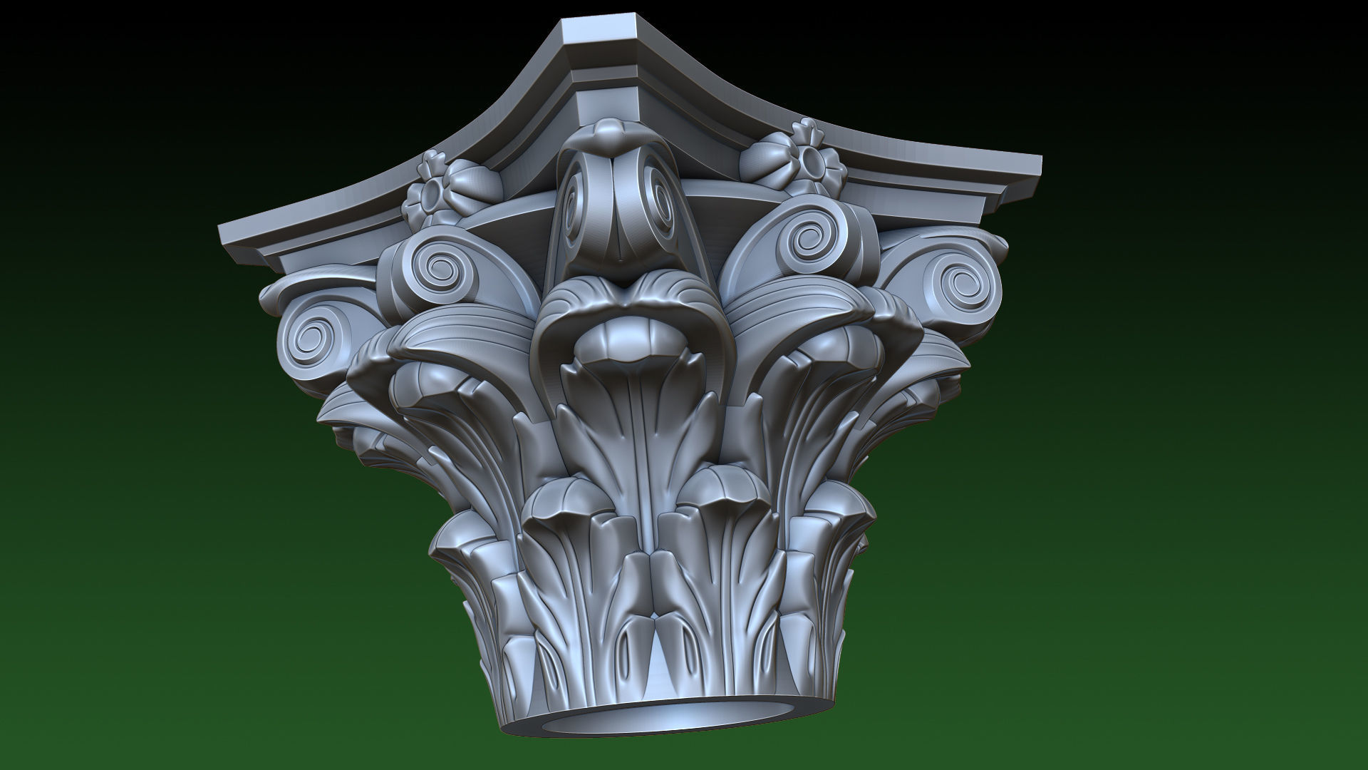 Small capitals 3D model 3D printable | CGTrader