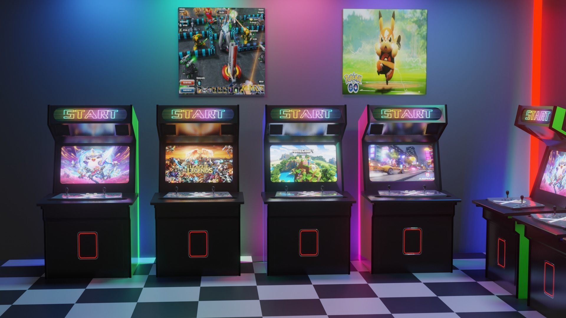 Arcade Station free VR / AR / low-poly 3D model | CGTrader