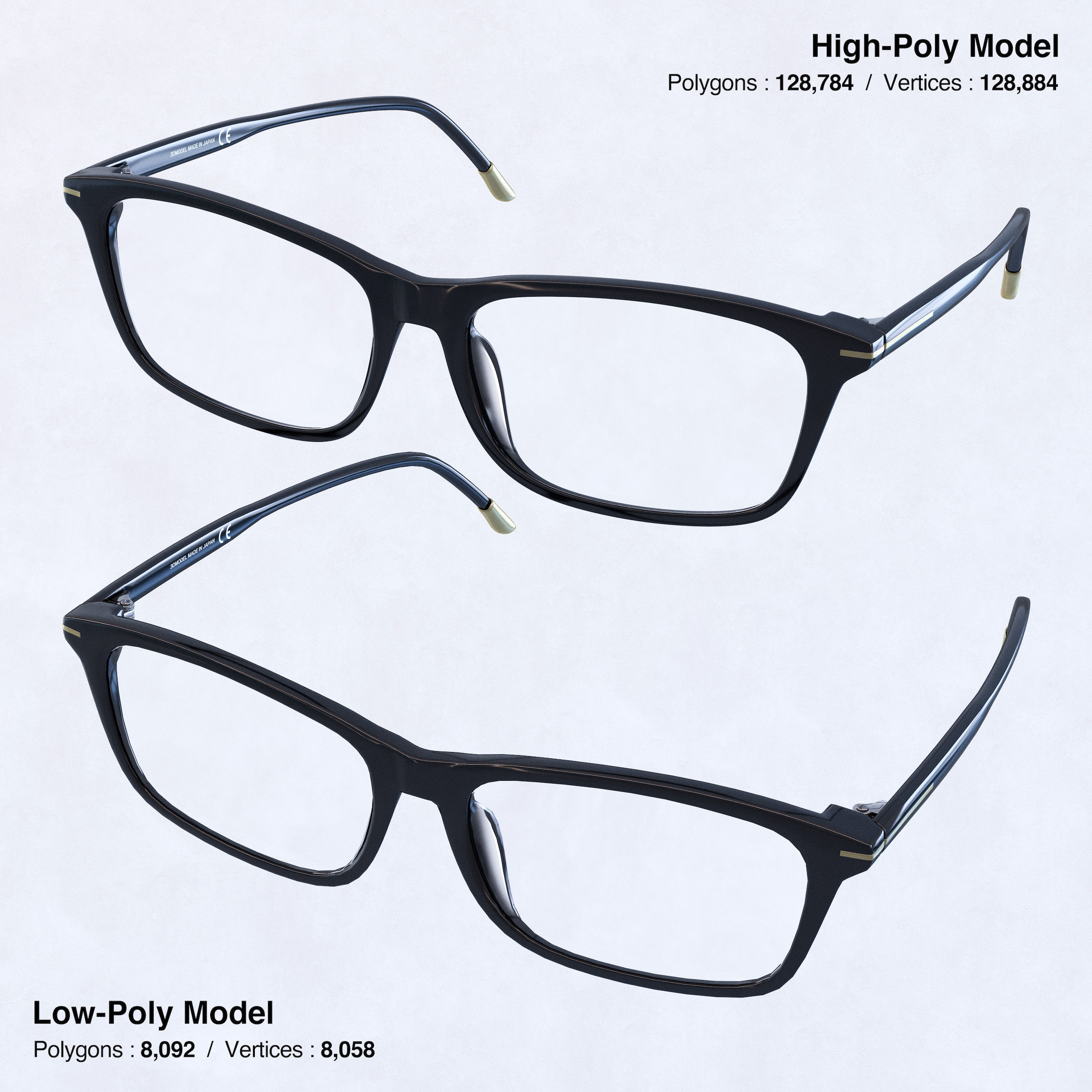 3D model Wellington Eyeglasses VR / AR / low-poly | CGTrader