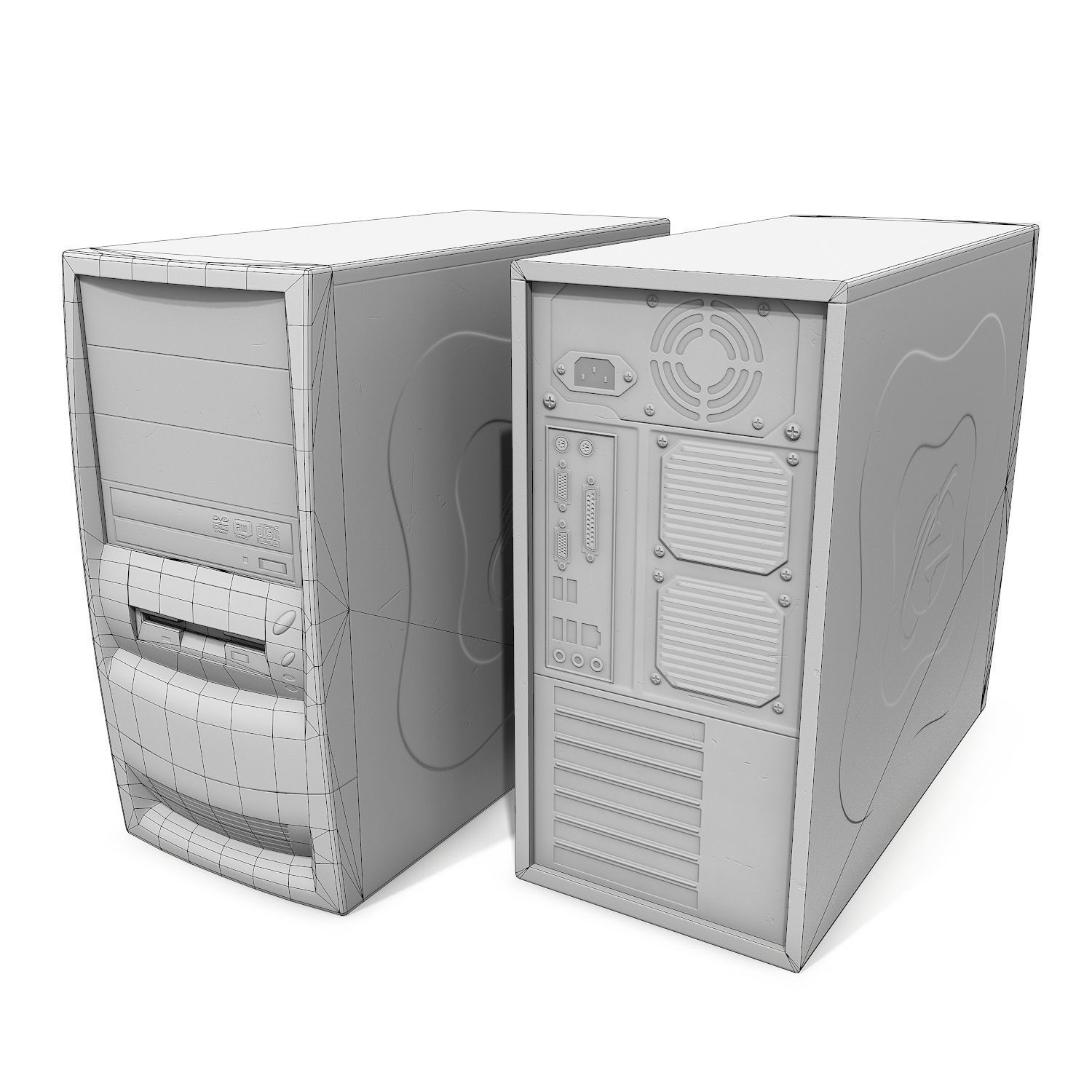 3D model Old PC Case VR / AR / low-poly | CGTrader
