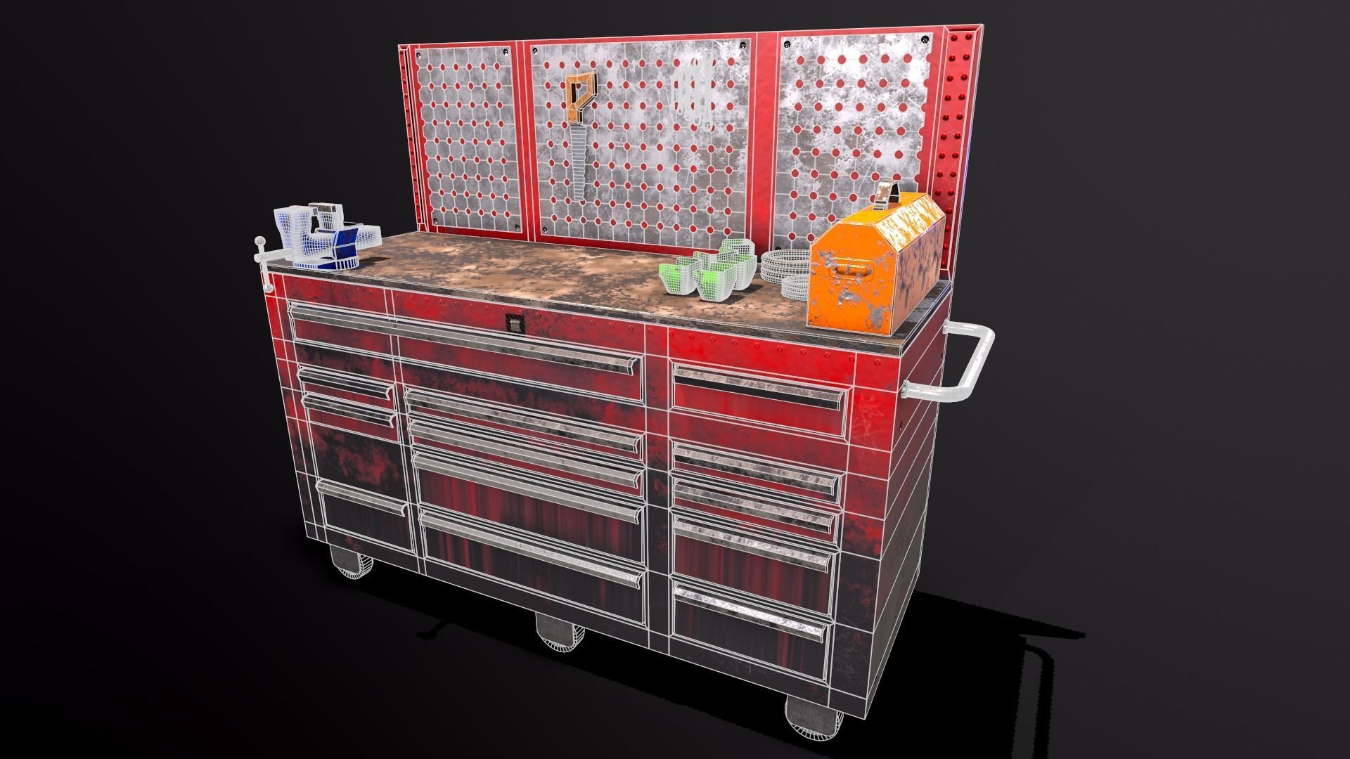 3D model Old Workbench - Game Ready VR / AR / low-poly | CGTrader