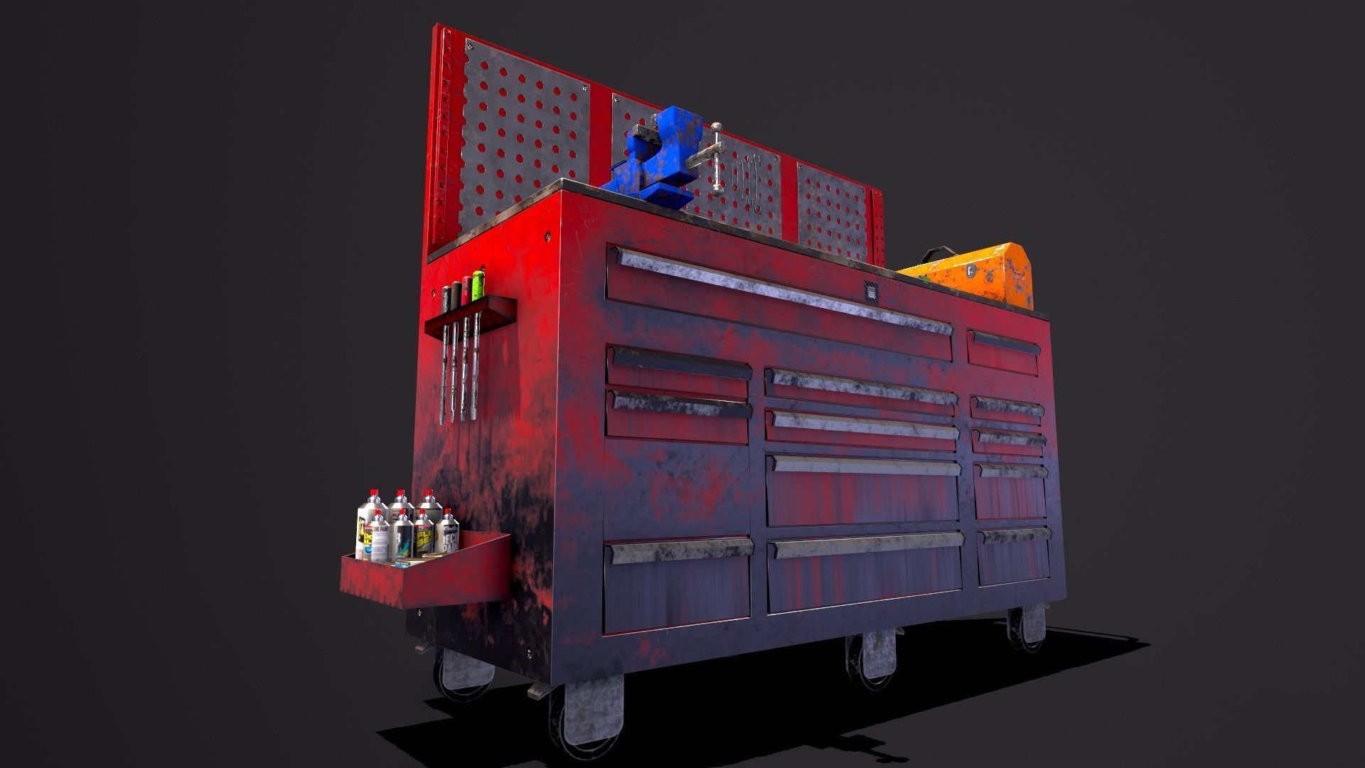 3D model Old Workbench - Game Ready VR / AR / low-poly | CGTrader