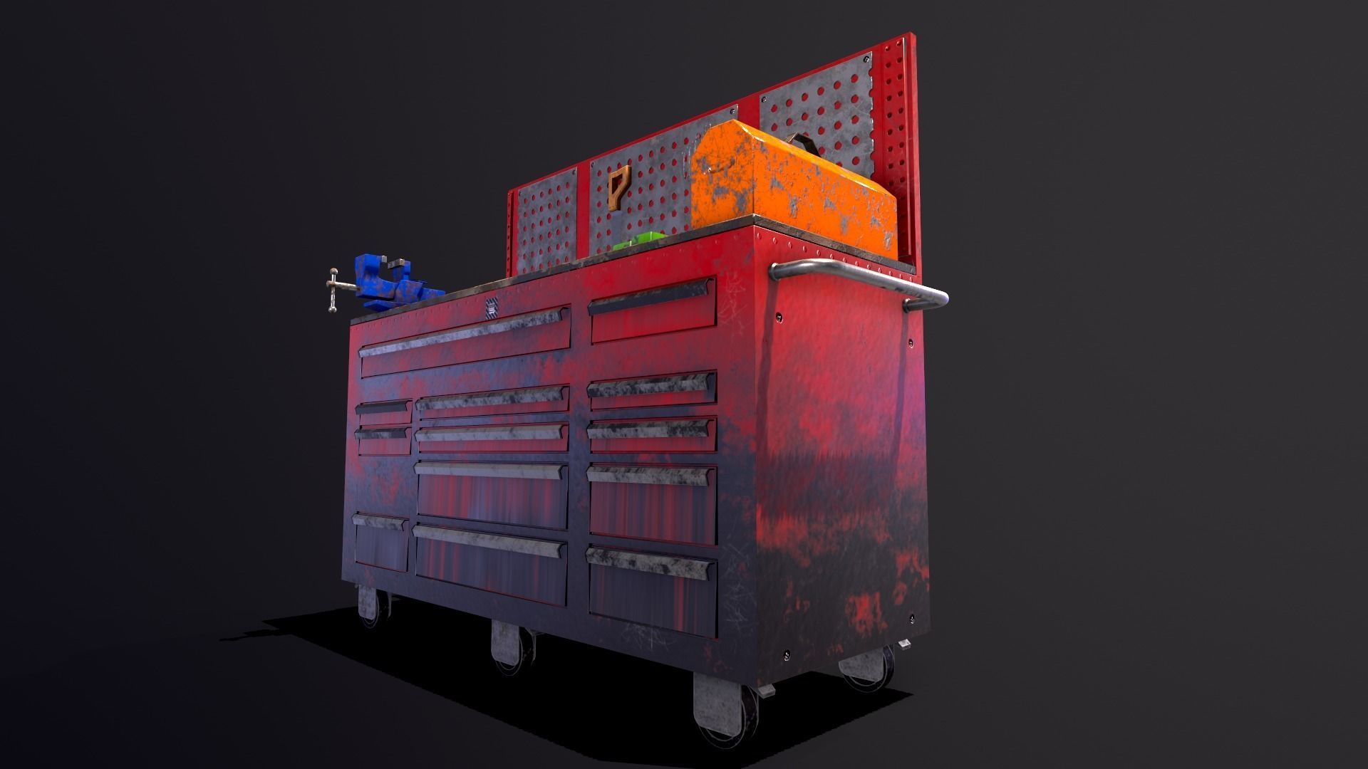 3D model Old Workbench - Game Ready VR / AR / low-poly | CGTrader