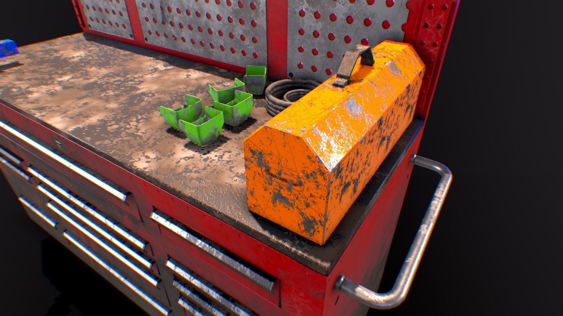 3D model Old Workbench - Game Ready VR / AR / low-poly | CGTrader