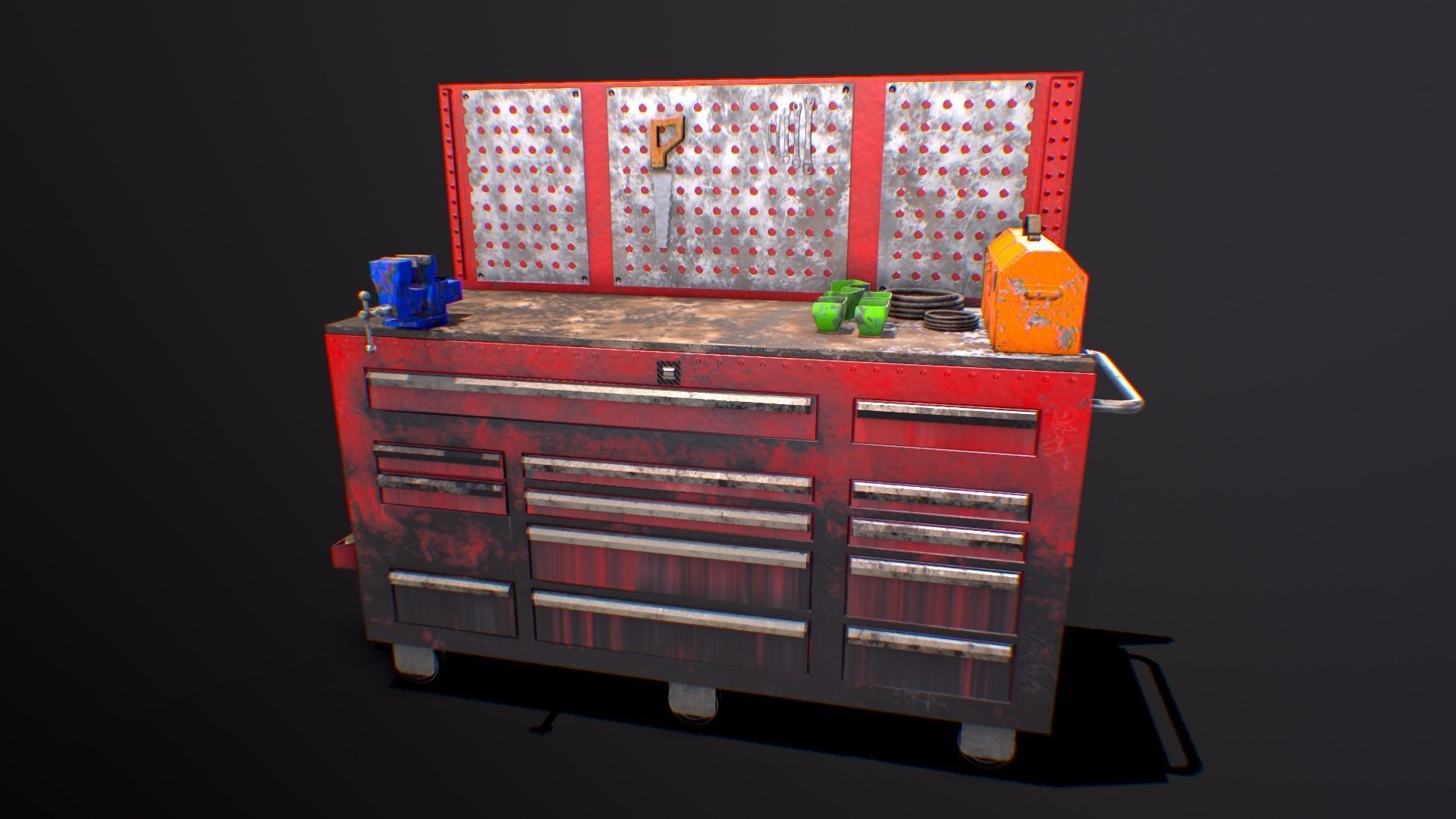 3D model Old Workbench - Game Ready VR / AR / low-poly | CGTrader