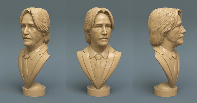 Keanu Reeves 3D model 3D printable | CGTrader