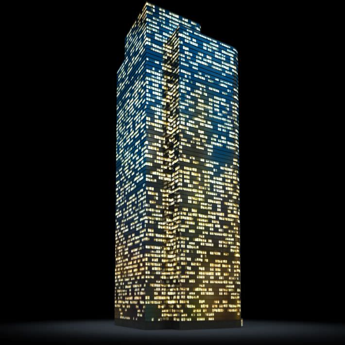 Skyscraper Lighted 3D model | CGTrader