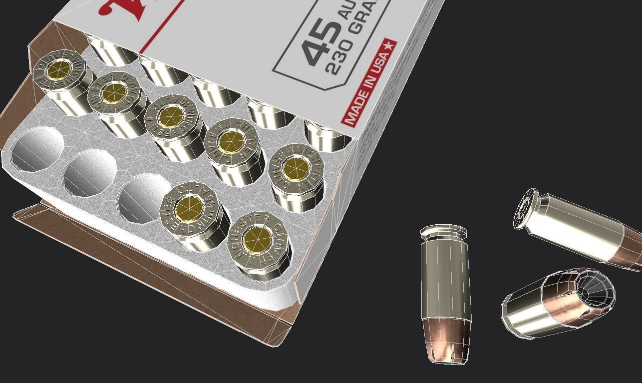 3D model Ammunition Box 45 ACP VR / AR / low-poly | CGTrader