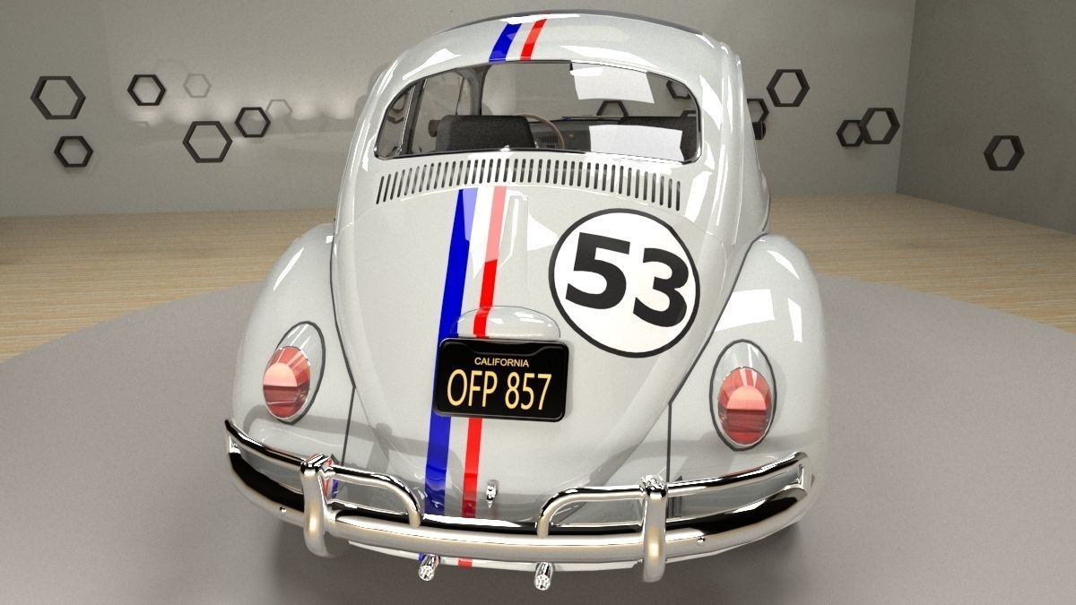 Volkswagen beetle herbie 1963 3D model | CGTrader