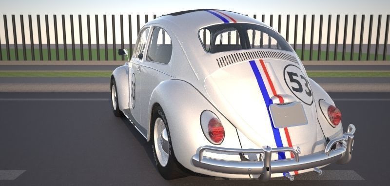 Volkswagen beetle herbie 1963 3D model | CGTrader
