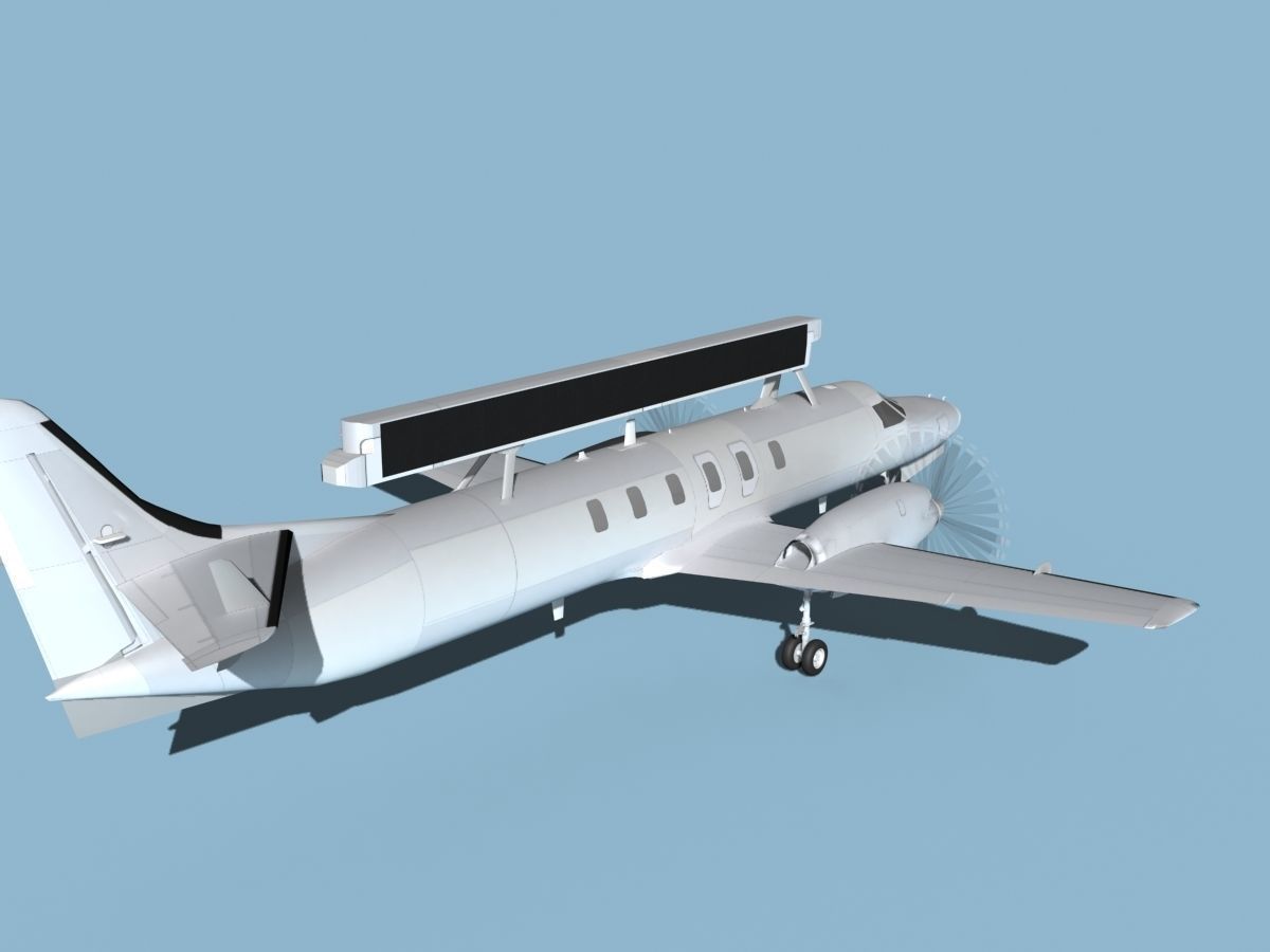 Swearingen RC-26B Condor Bear Metal 3D model animated rigged | CGTrader