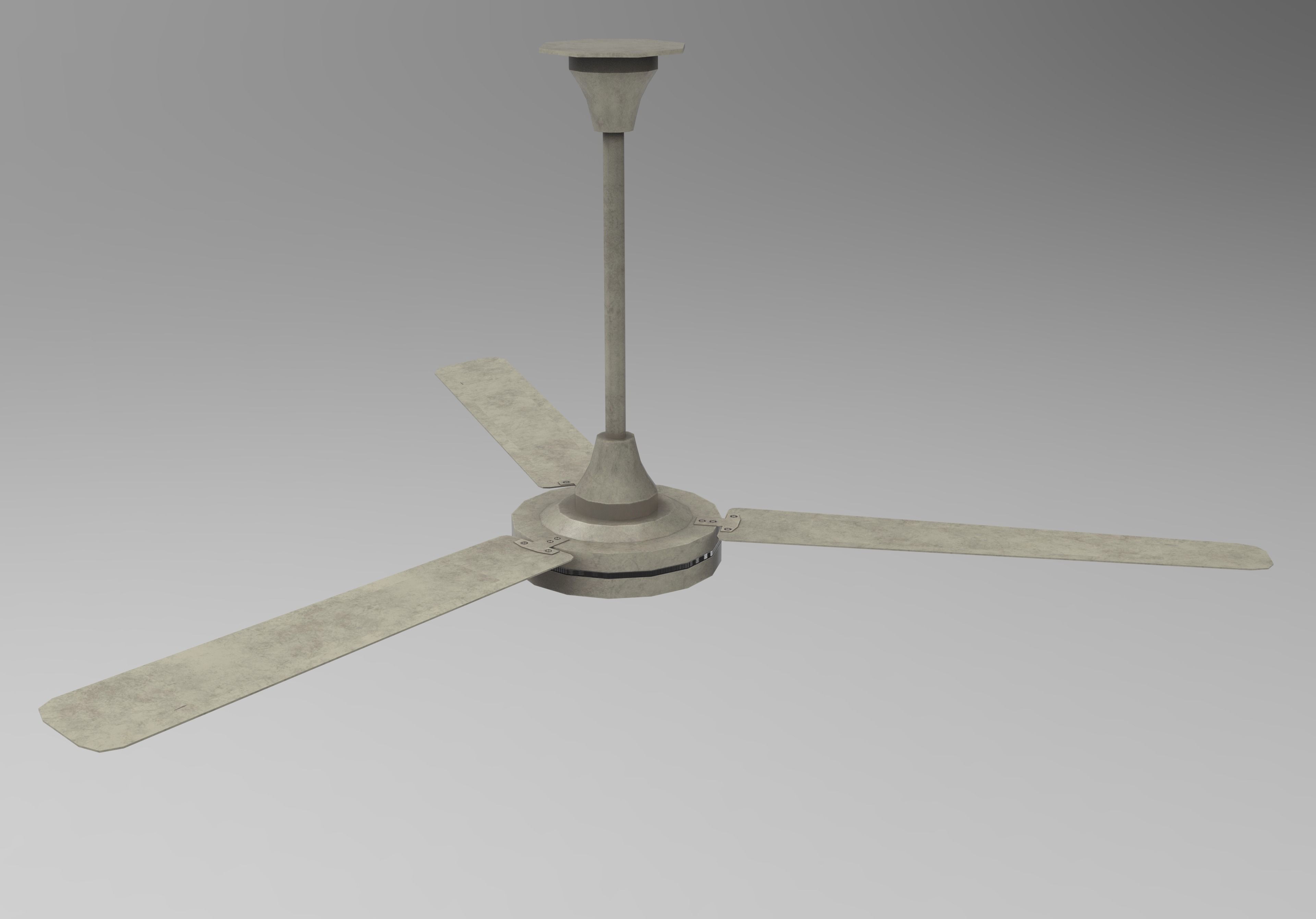 3D model Ceiling Fan Gaming Animated VR / AR / low-poly rigged animated ...