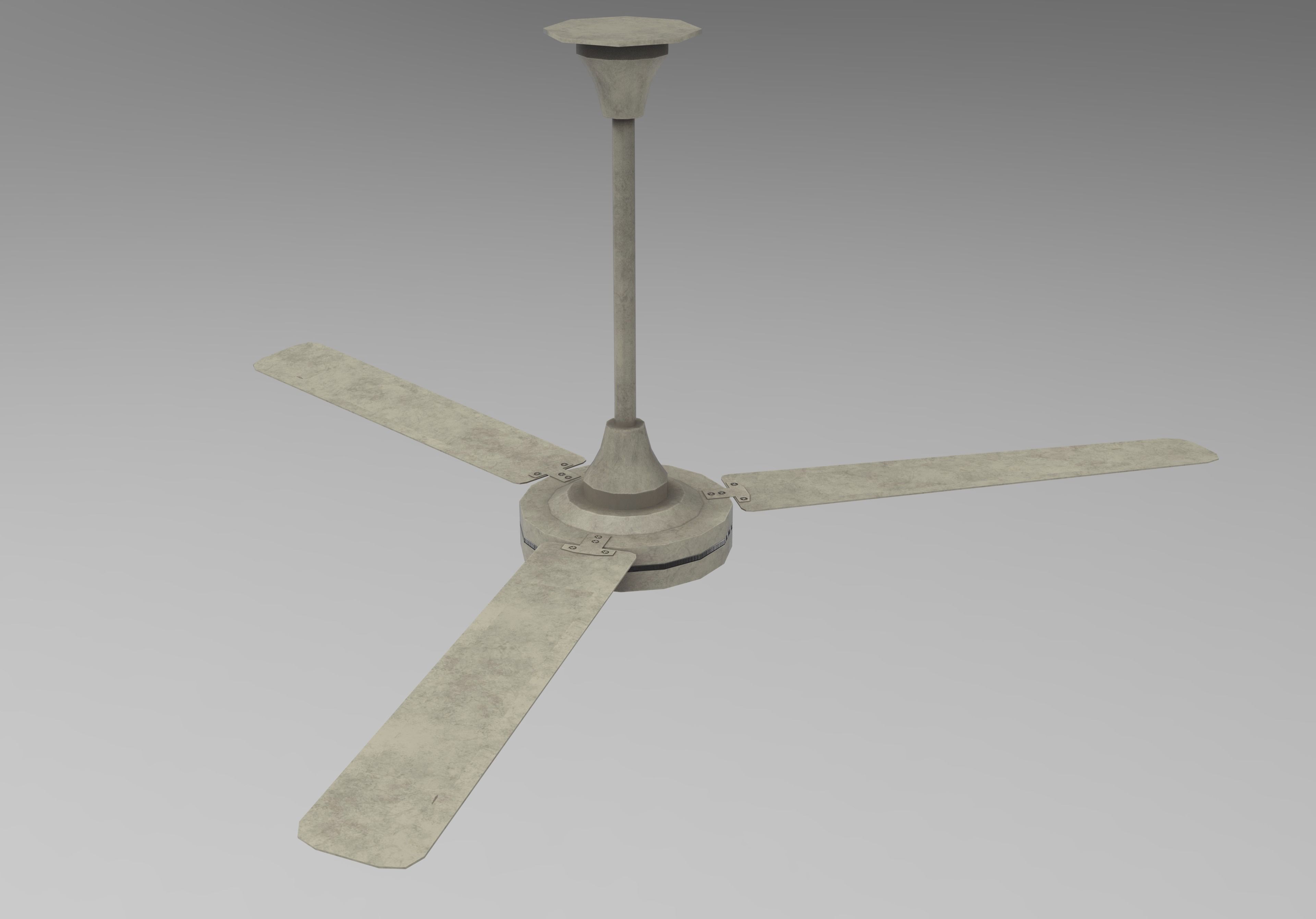 3D model Ceiling Fan Gaming Animated VR / AR / low-poly rigged animated ...