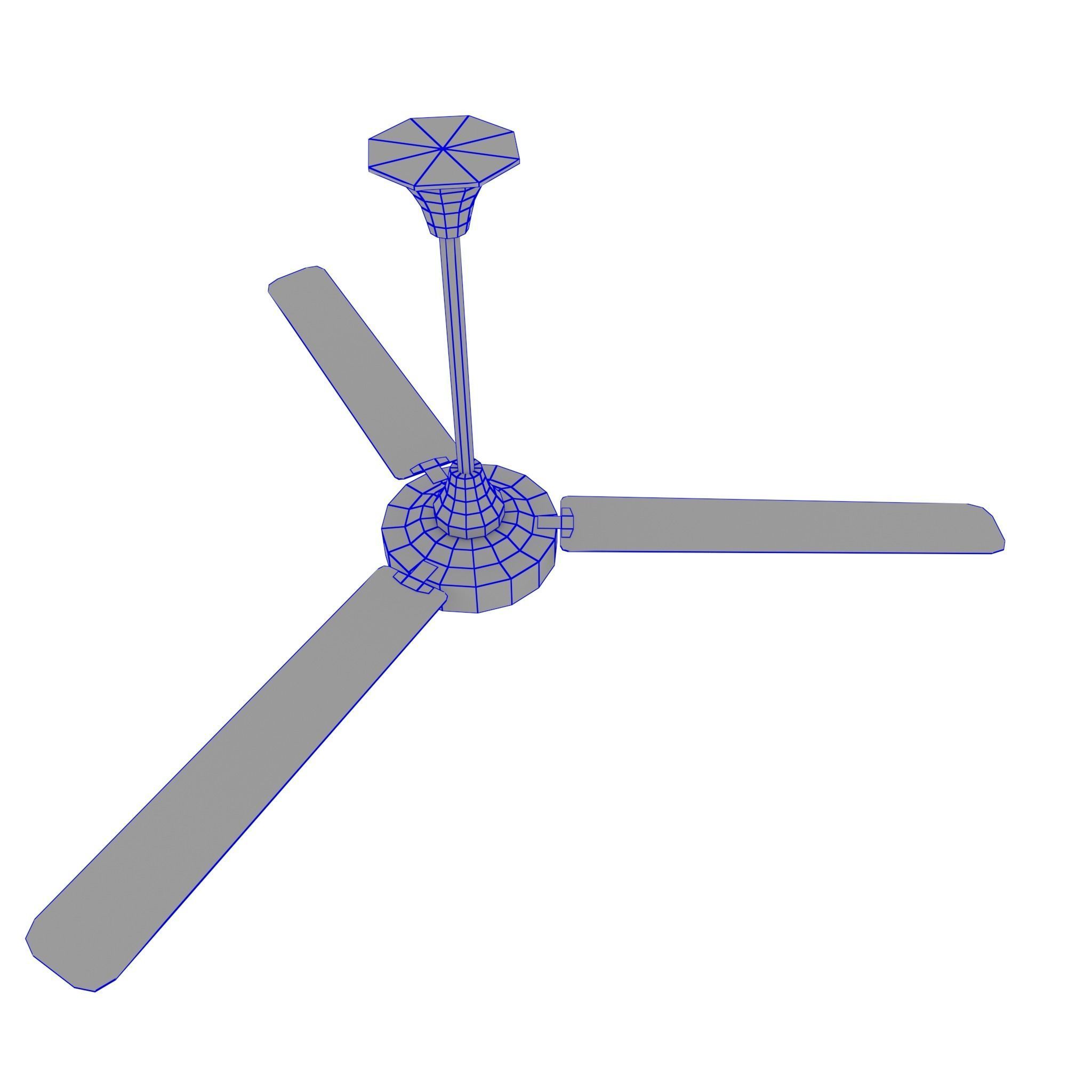 3D model Ceiling Fan Gaming Animated VR / AR / low-poly rigged animated ...