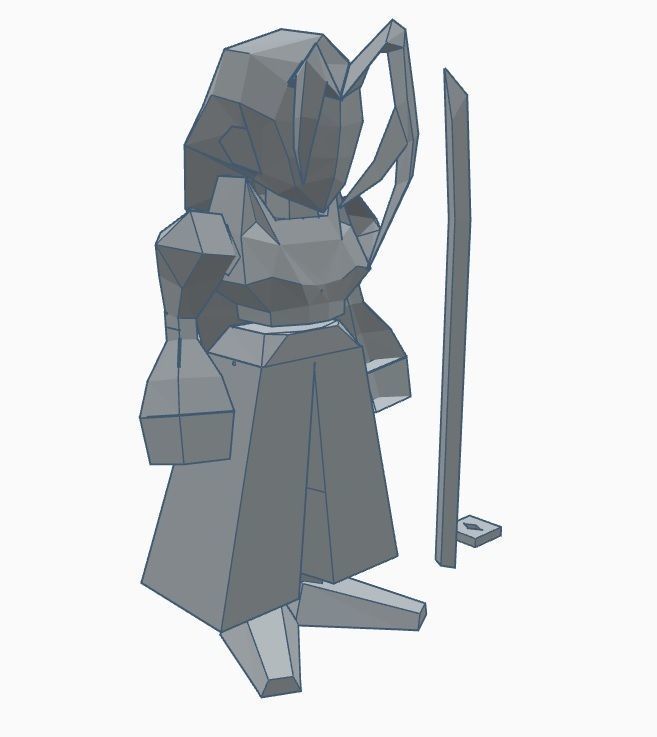 Giant Sephiroth Polygon Figure 3D model 3D printable | CGTrader