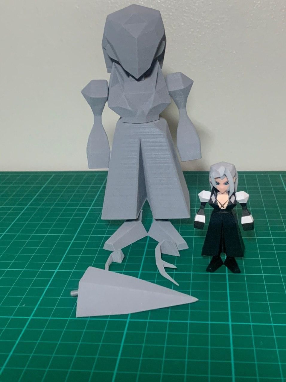Giant Sephiroth Polygon Figure 3D model 3D printable | CGTrader