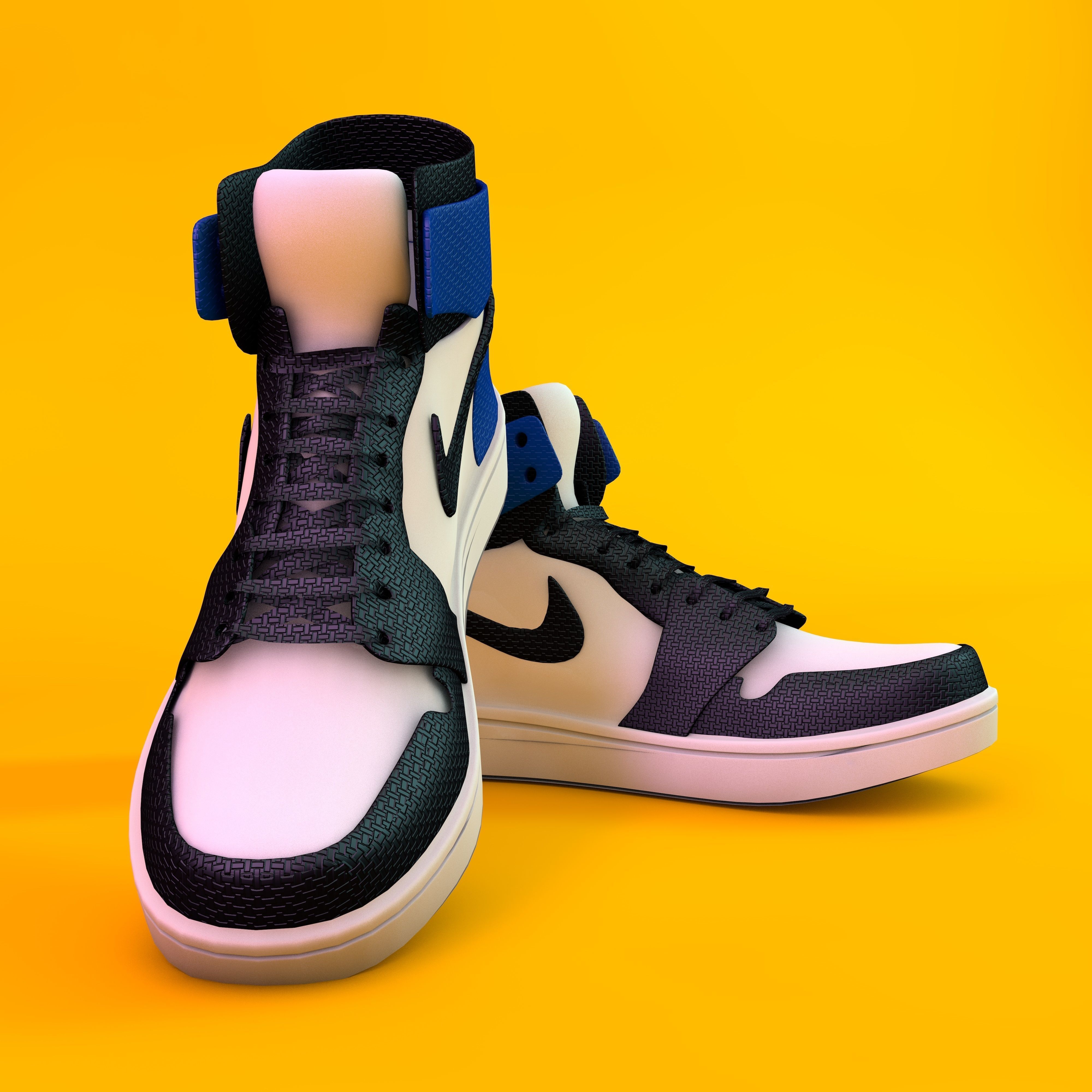 Nike high tops retro free 3D model | CGTrader