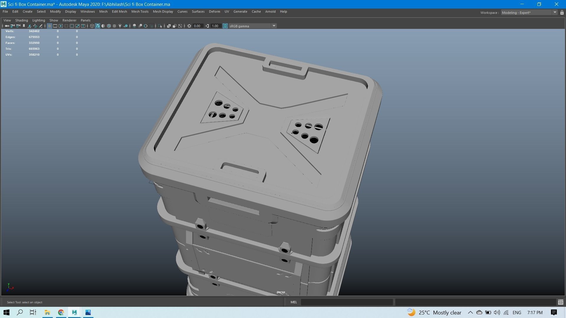 Sci fi Box Container 3D model | CGTrader