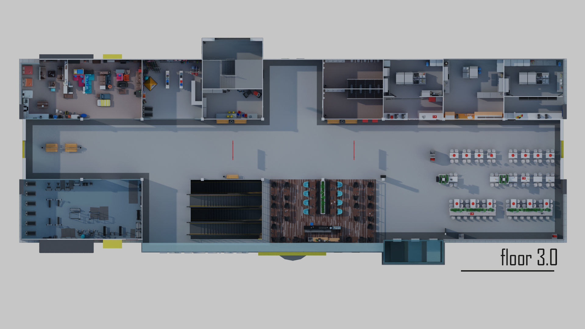 3D model low poly shop center 1 VR / AR / low-poly | CGTrader