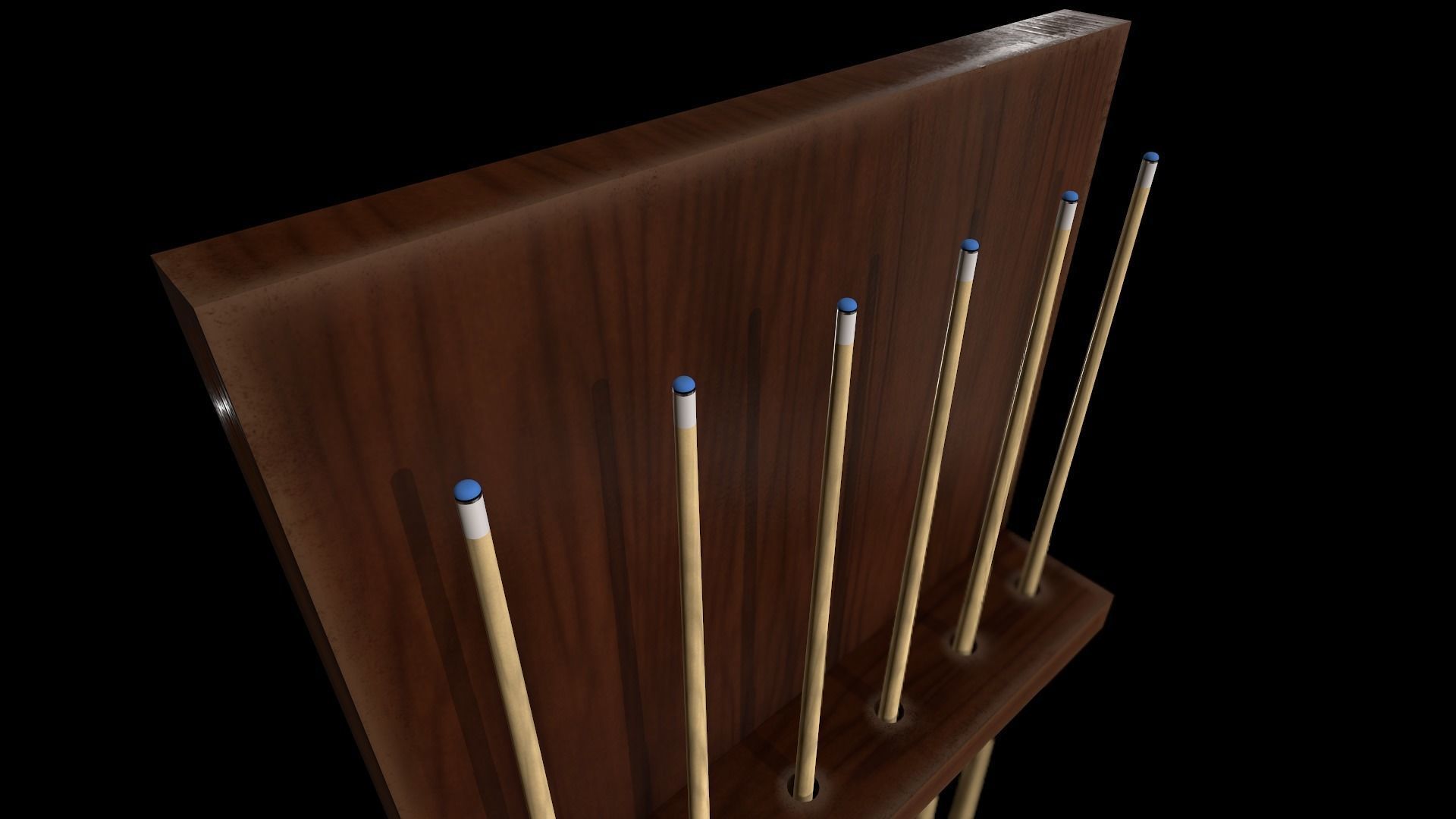 3D model Billiard - Pool table and cue stand VR / AR / low-poly | CGTrader