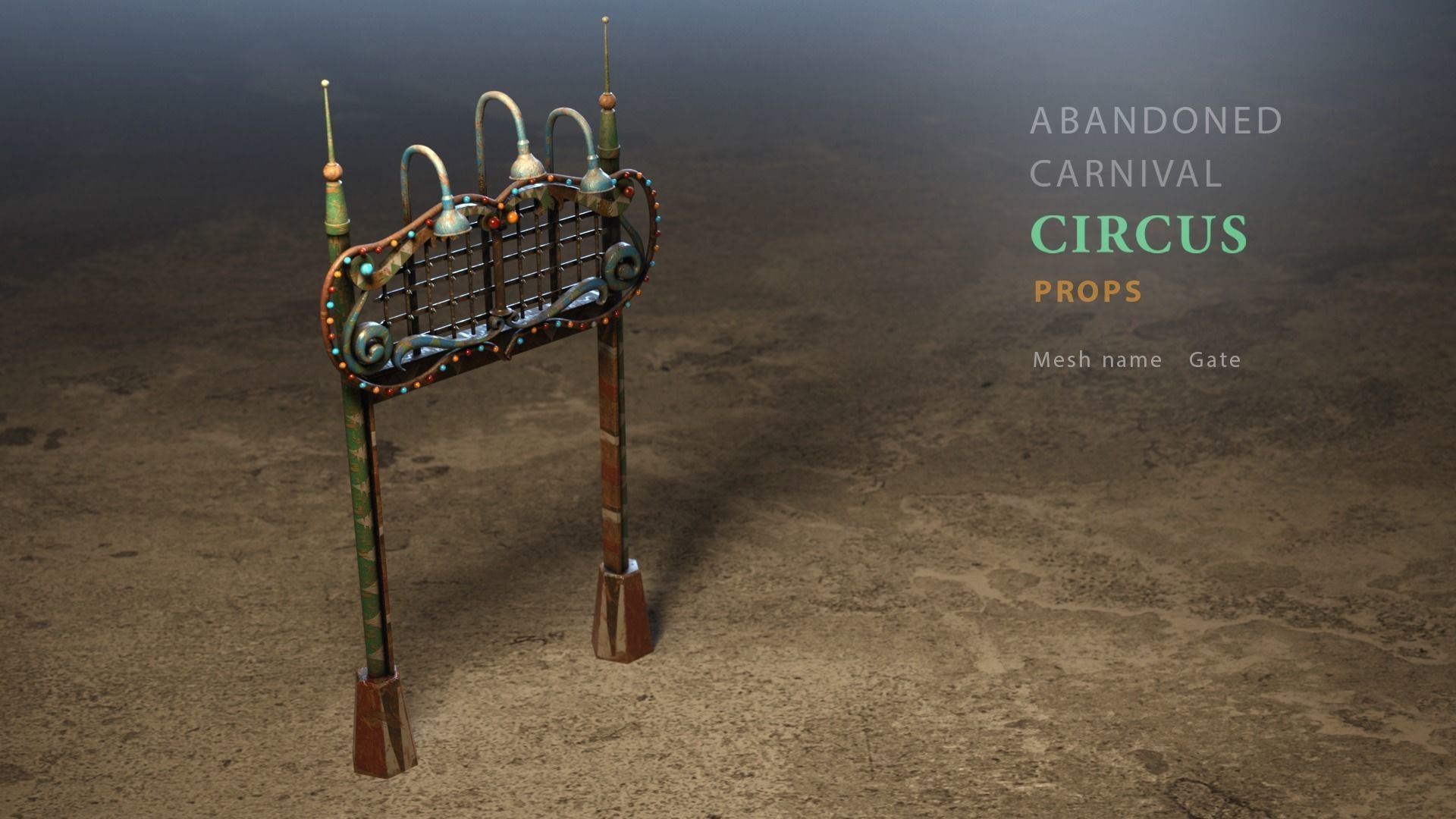 3D model Abandoned carnival circus asset props VR / AR / low-poly ...