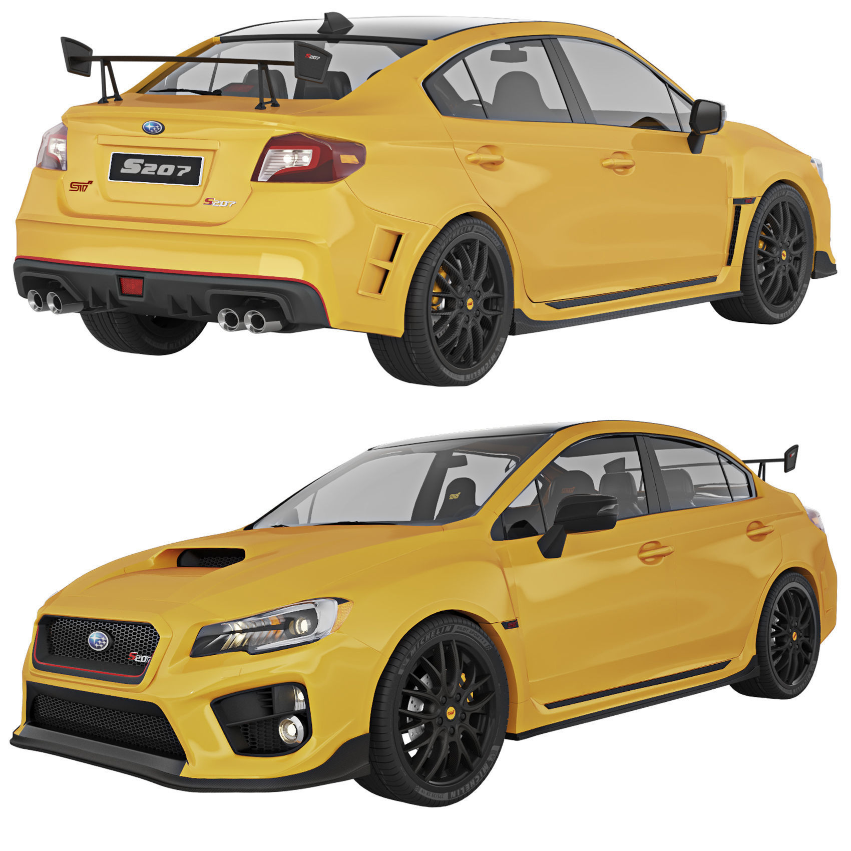 Subaru WRX STi S207 3D model | CGTrader