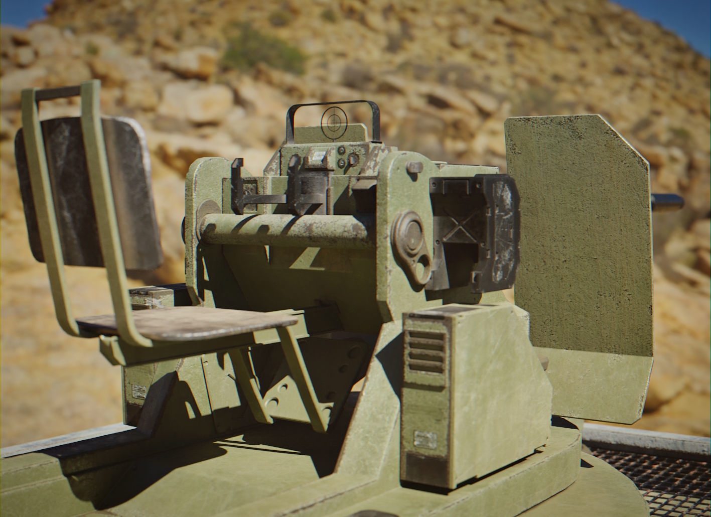 3D model Heavy infiltrated - Anti Tank Machine Gun VR / AR / low-poly ...