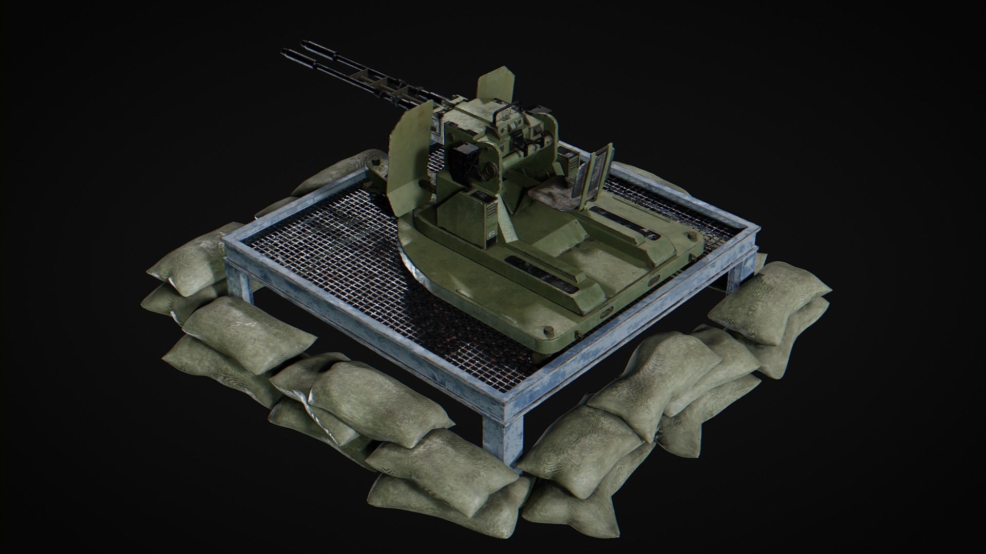 3D model Heavy infiltrated - Anti Tank Machine Gun VR / AR / low-poly ...