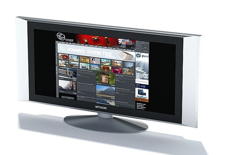 Hitachi Widescreen Television 3D model | CGTrader