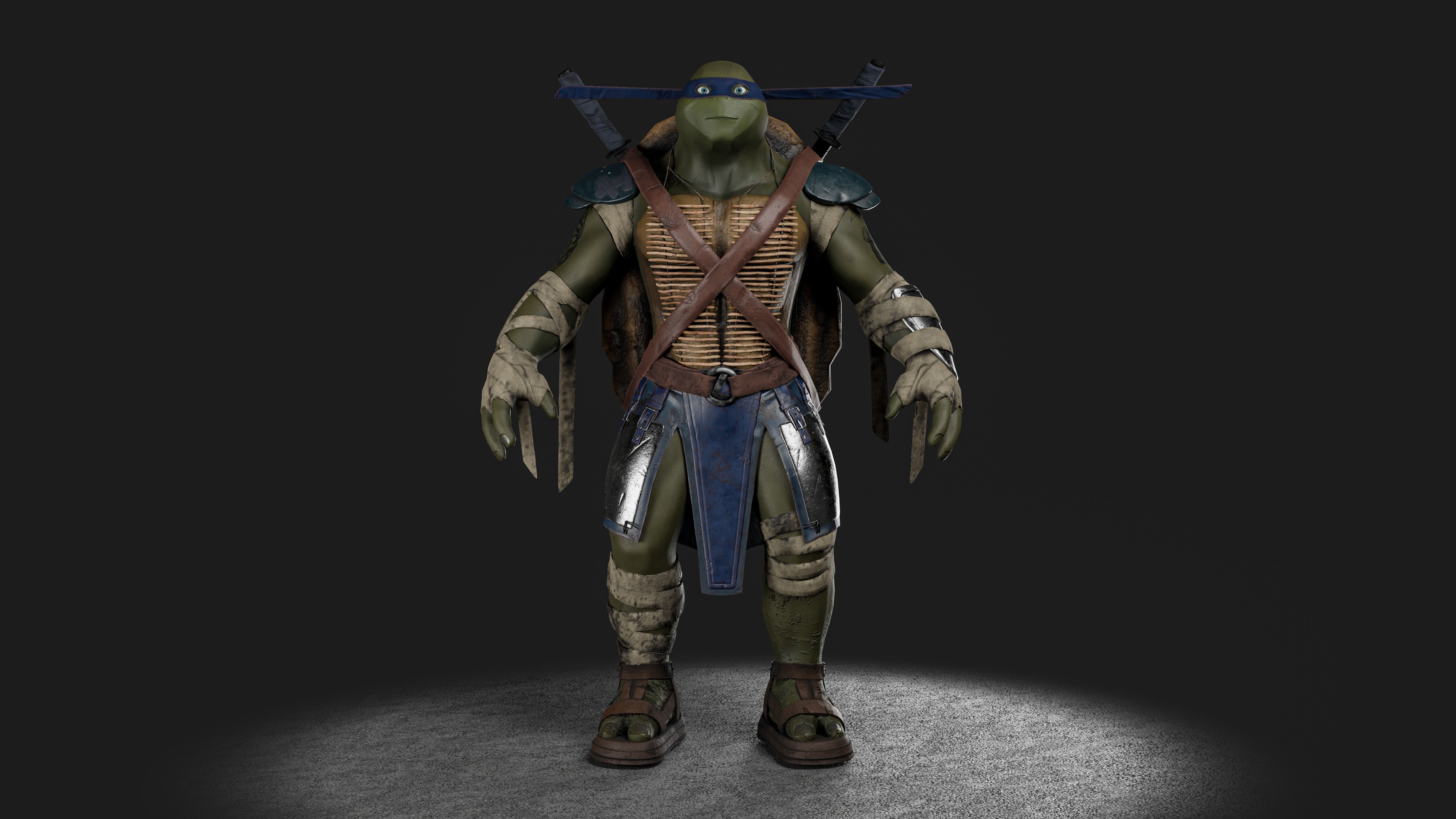 3D model TMNT Leonardo rigged VR / AR / low-poly | CGTrader