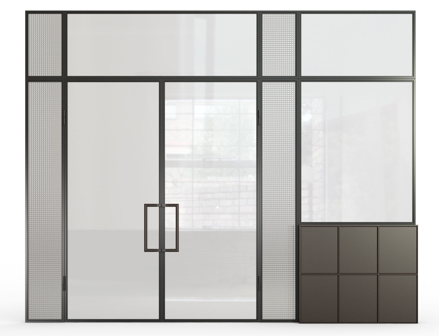 Glass partition 9 3D model | CGTrader