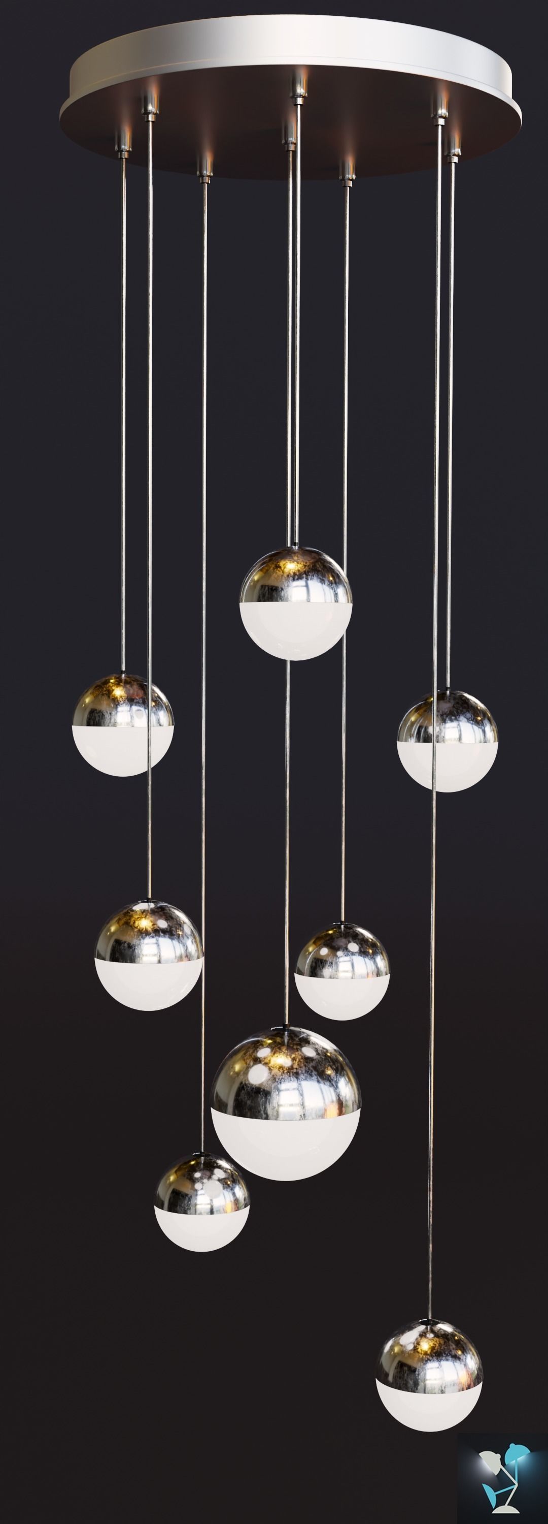 Decorative Modern Ceiling Lamp 3D Model free 3D model | CGTrader