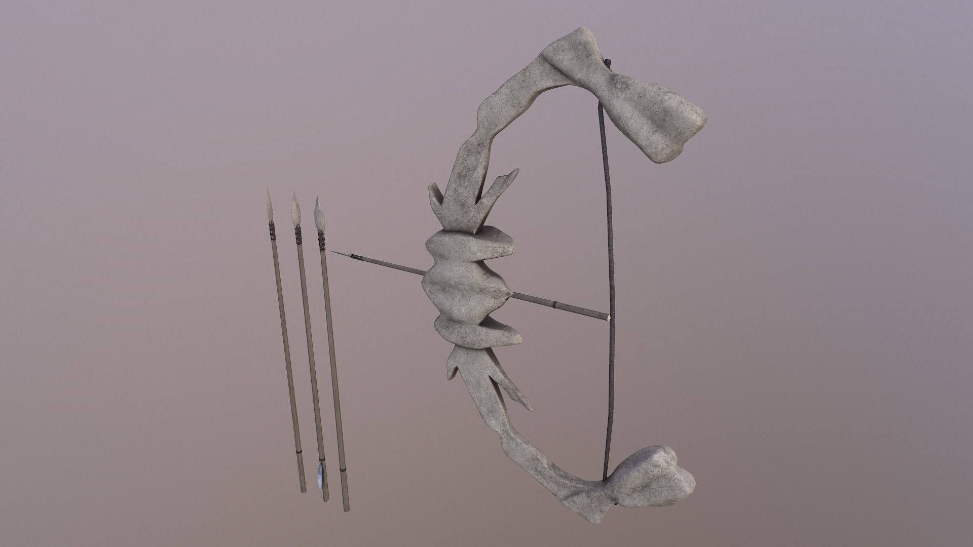 Bone Bow free 3D model | CGTrader