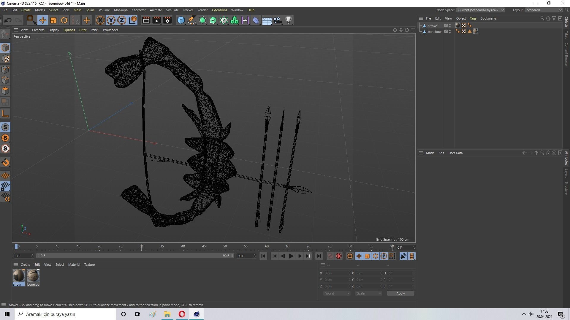 Bone Bow free 3D model | CGTrader