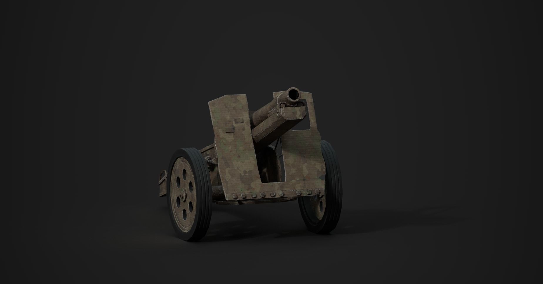 3D model 15cm IG33 Infantry Artillery Gun VR / AR / low-poly | CGTrader